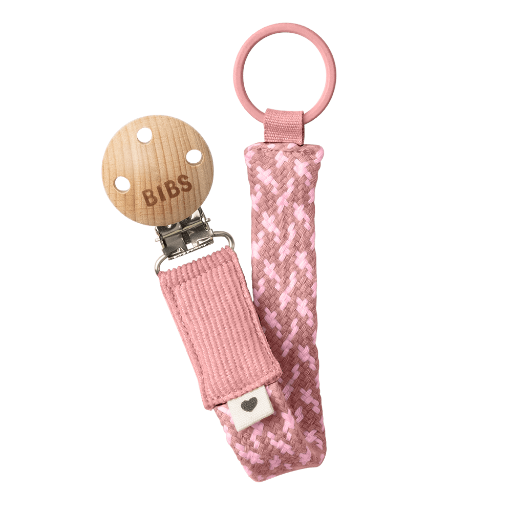 BIBS Dummy Clip - Dusty Pink/Baby Pink: Elegant & Practical