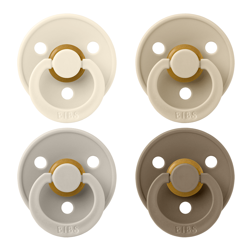BIBS Colour 4-Pack - Ivory, Sand, Vanilla, Dark Oak Dummies