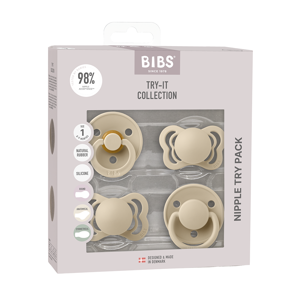 BIBS New Baby Try-It Collection - Vanilla Pacifiers