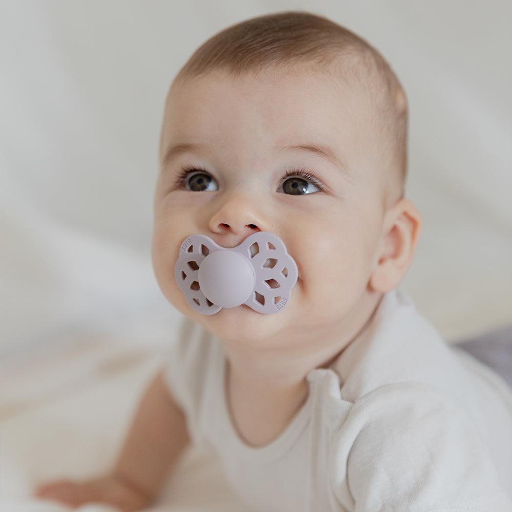 BIBS Infinity 2-Pack Pacifiers - Vanilla/Peach